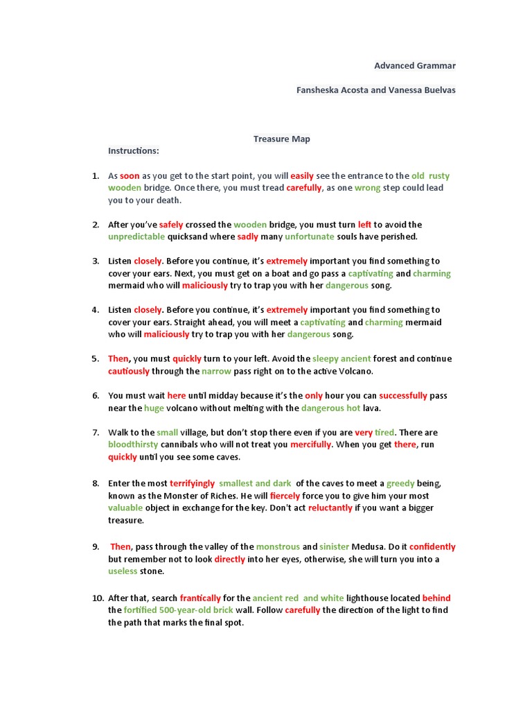 Treasure Map Instructions | PDF