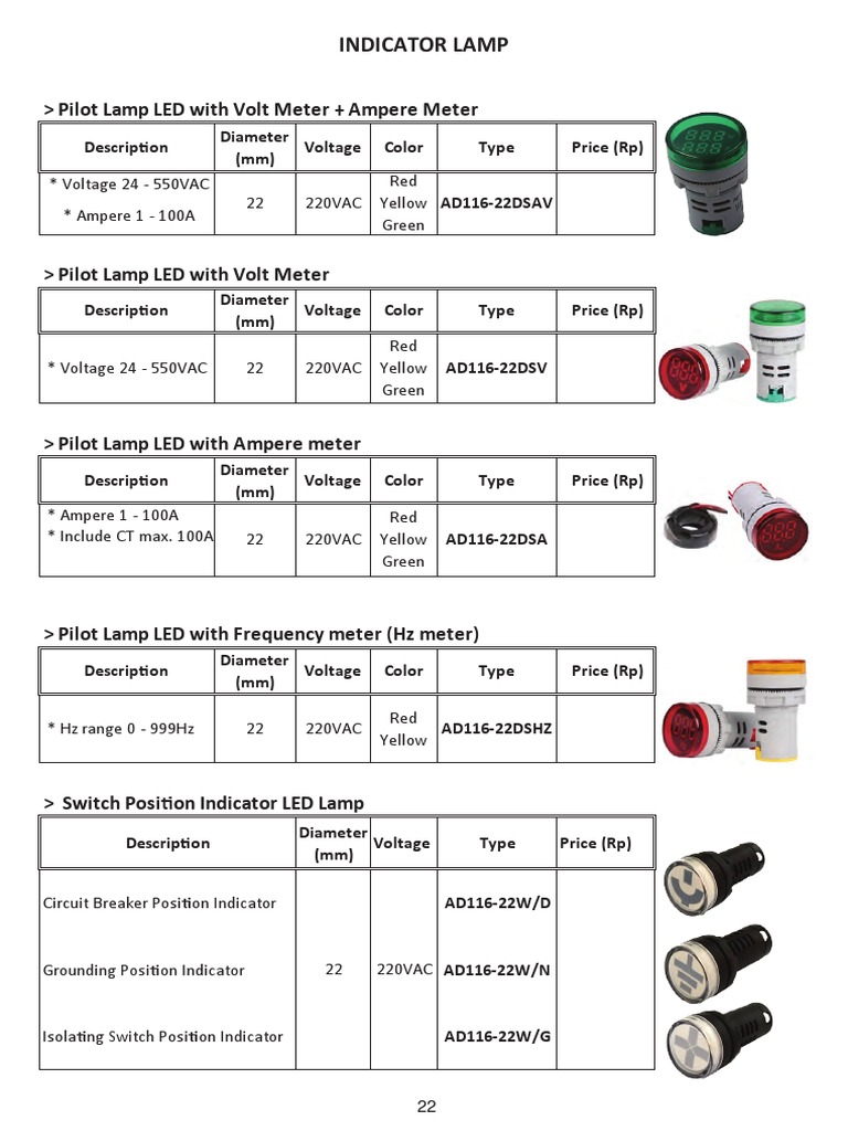 Lamp Indicator | PDF | Metrology | Physical Quantities
