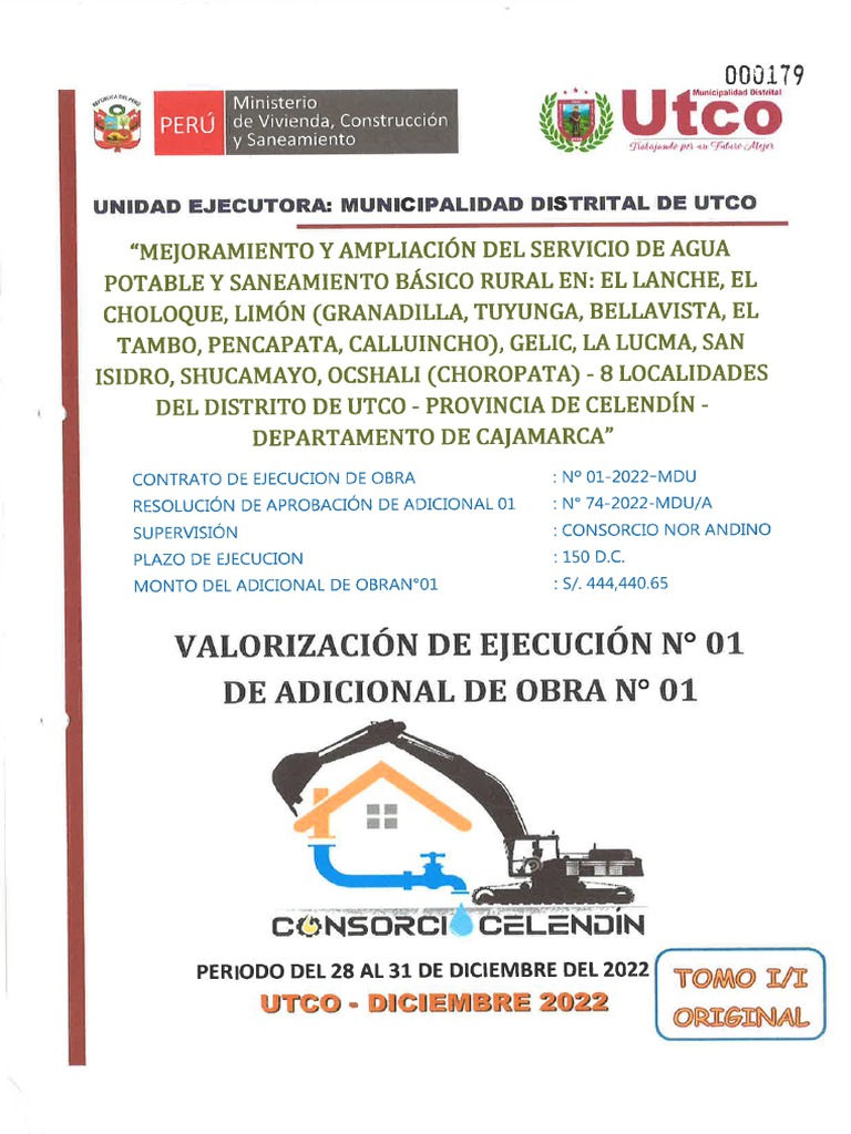 5 Valorizacion de Obra - Val 01 - Adicional N°01 | PDF