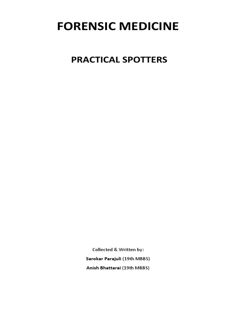 Forensic Practical | PDF | Injury | Blade