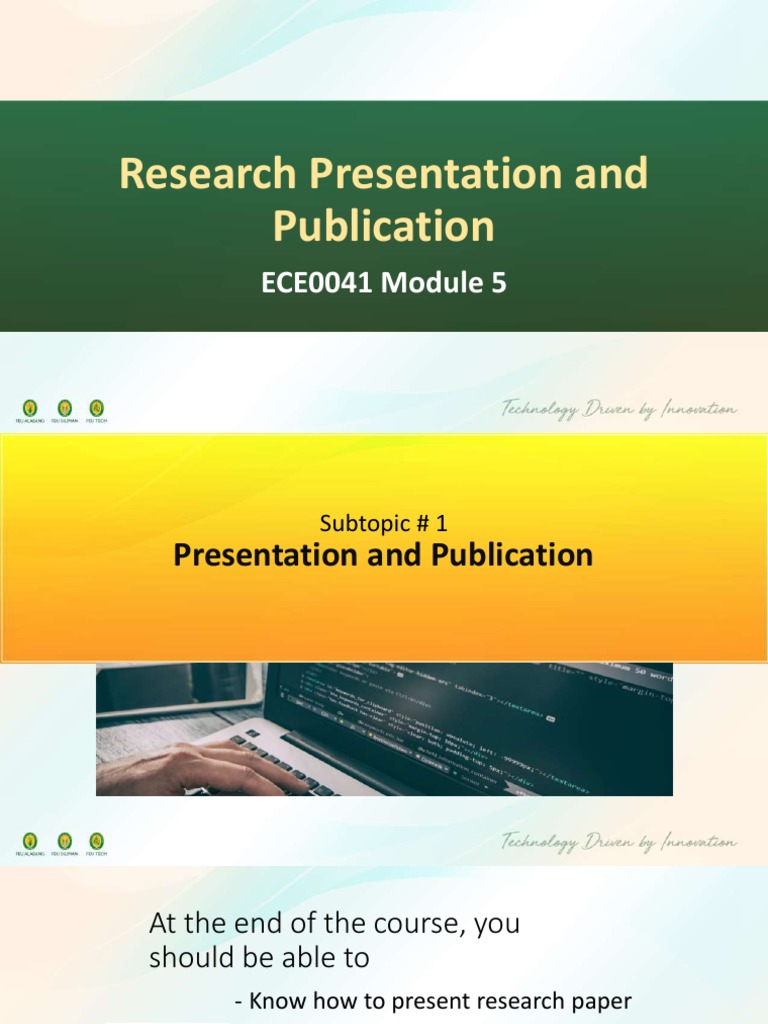 MTPPT5 Research Publication and Presentation | PDF