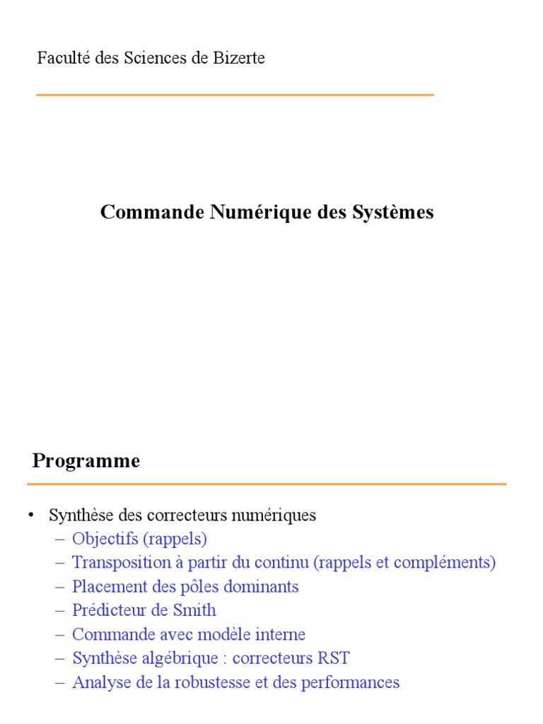 Commande Numerique | PDF