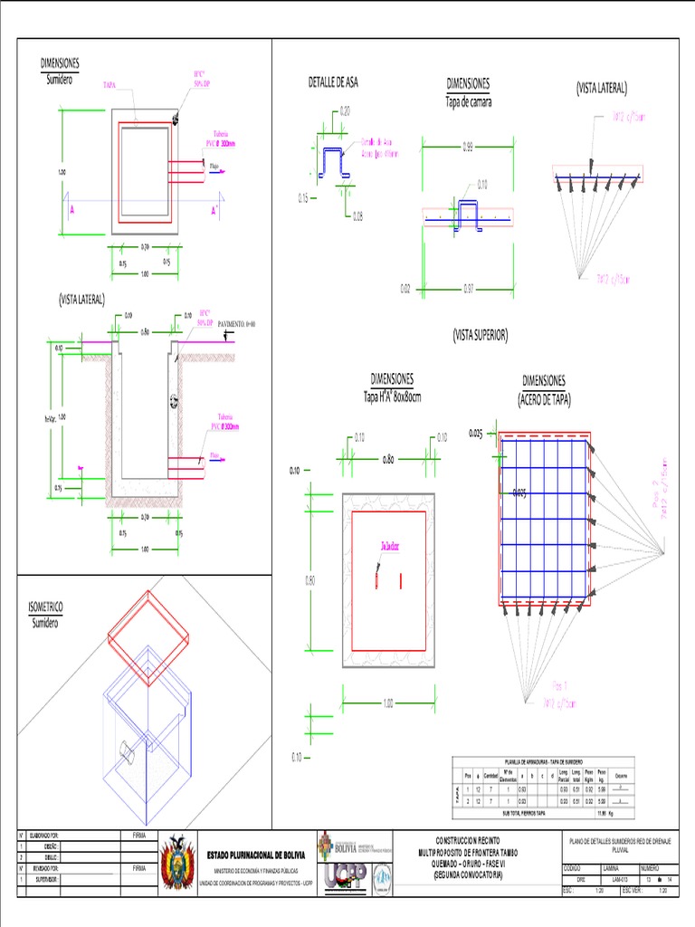 Plano Sumidero | PDF | Ingeniería mecánica | Plomería