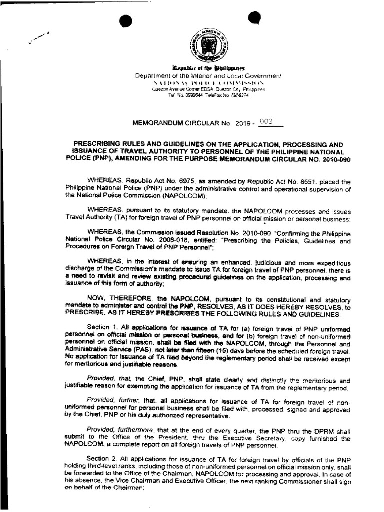 Prescribing Rules and Guidelines On The Application, Processing and ...