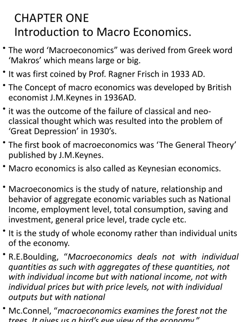Chapter 1 Macro - Ch-1-Introduction | PDF | Macroeconomics | Economics