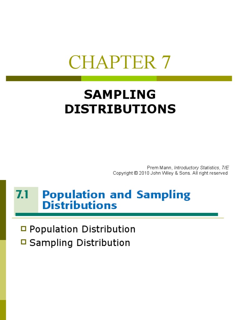 CH 07 | PDF | Standard Deviation | Mean