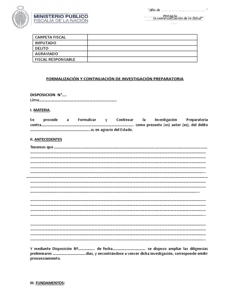 Modelo de Formalizacion Preparatoria | PDF