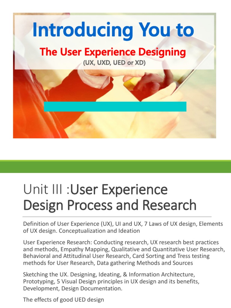 Unit III | PDF | User Experience | Usability