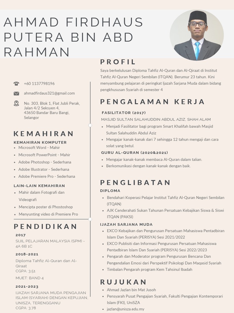 Grey Clean CV Resume Photo | PDF