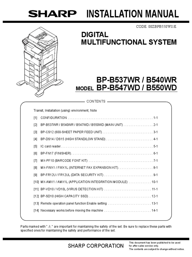 Installation Manual BP-B547WD | PDF | Ac Power Plugs And Sockets | Humidity