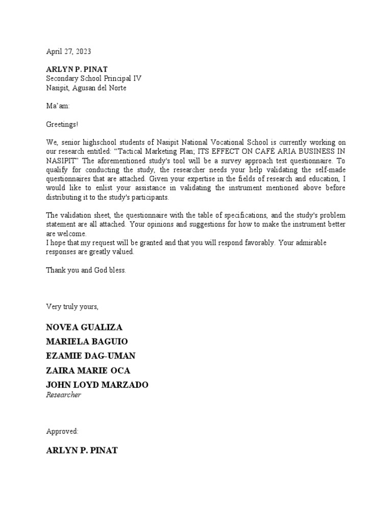 LETTER Validator Group 1 Not Final | PDF