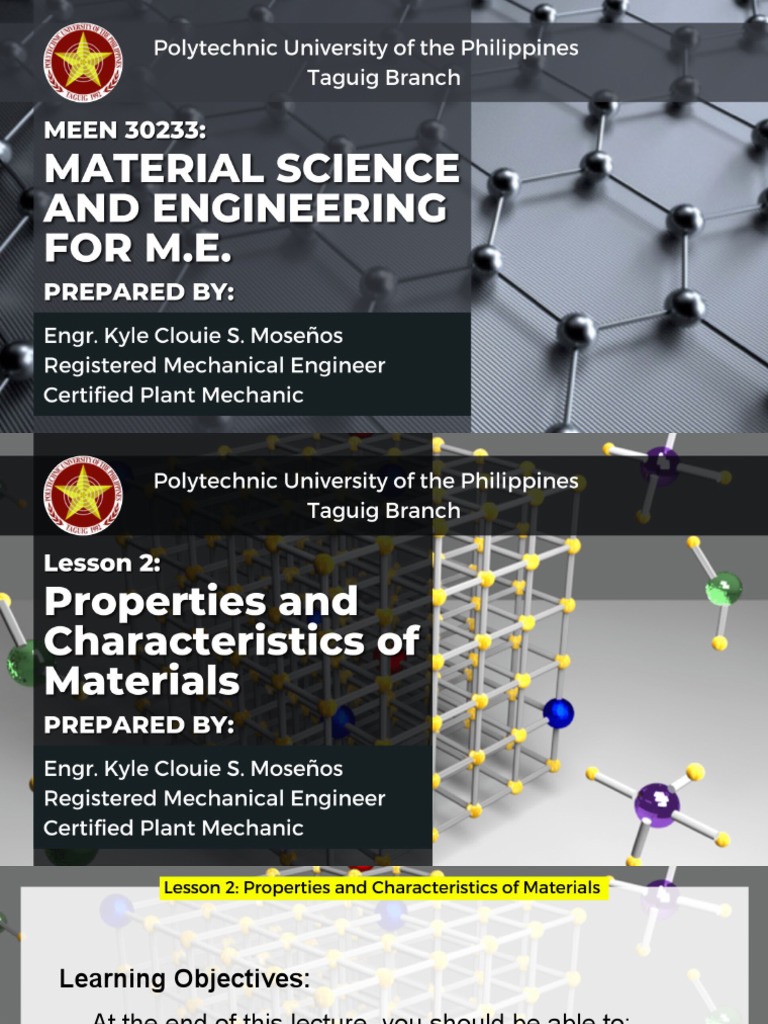 Lesson 2 Properties and Characteristics of Materials | PDF | Deformation (Engineering) | Ductility