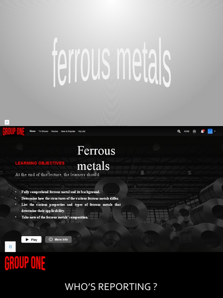 Ferrous Metals Overview | PDF | Steel | Metals
