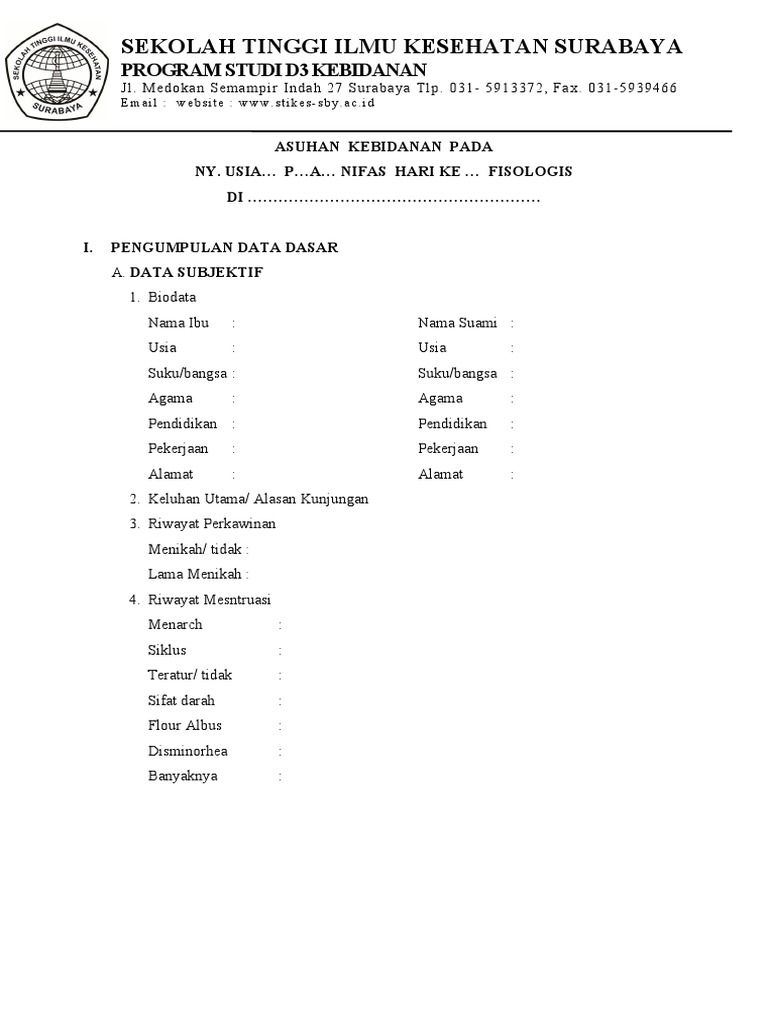 Format Askeb PNC | PDF