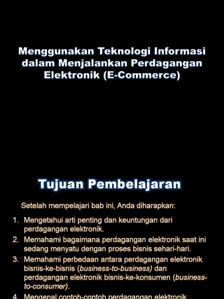 Panduan Lengkap E-Commerce dan B2B/B2C | PDF | Komputer