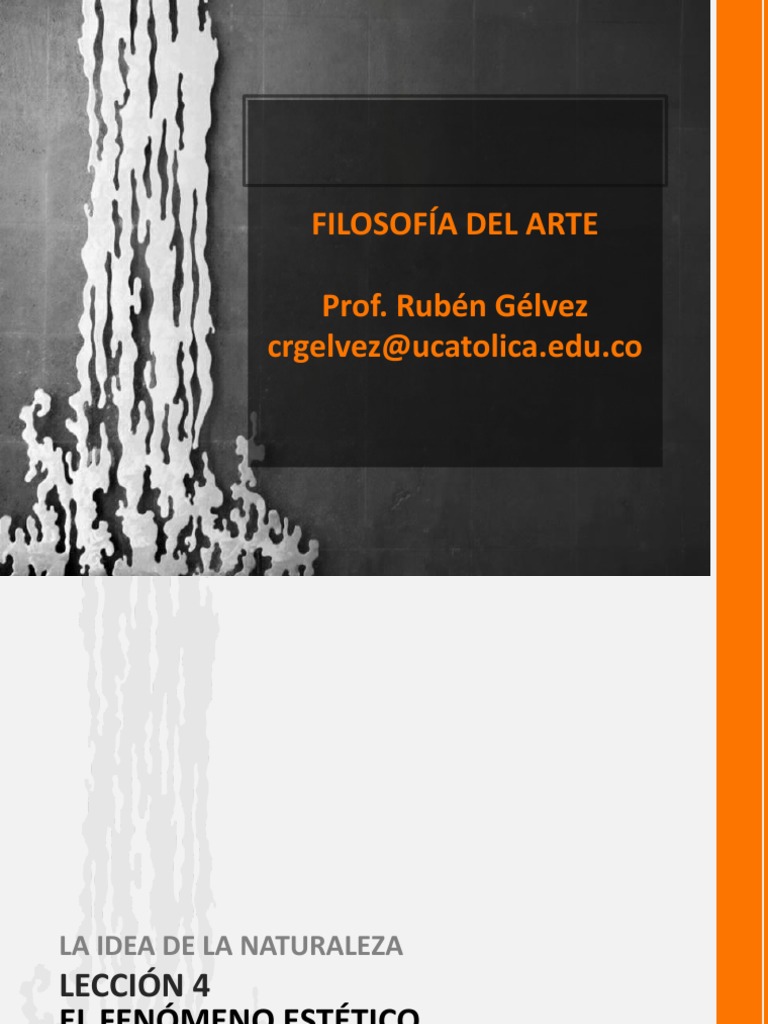 Filosofía Del Arte. Lecciones 4 y 5 | PDF | Percepción | Experiencia
