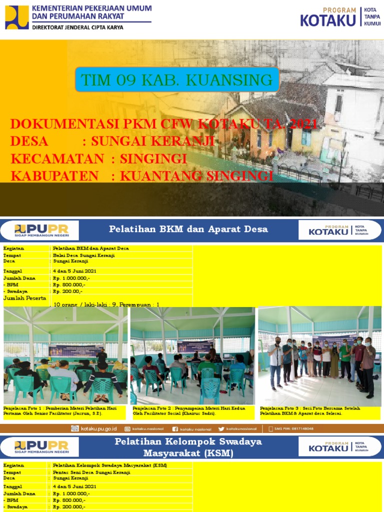 Dokumentasi PPT PKM CFW Kotaku Sungai Keranji | PDF