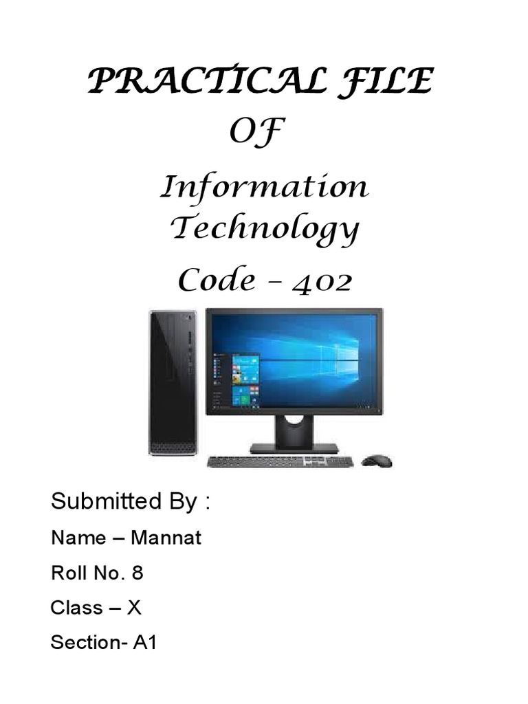 PRACTICAL FILE IT | PDF
