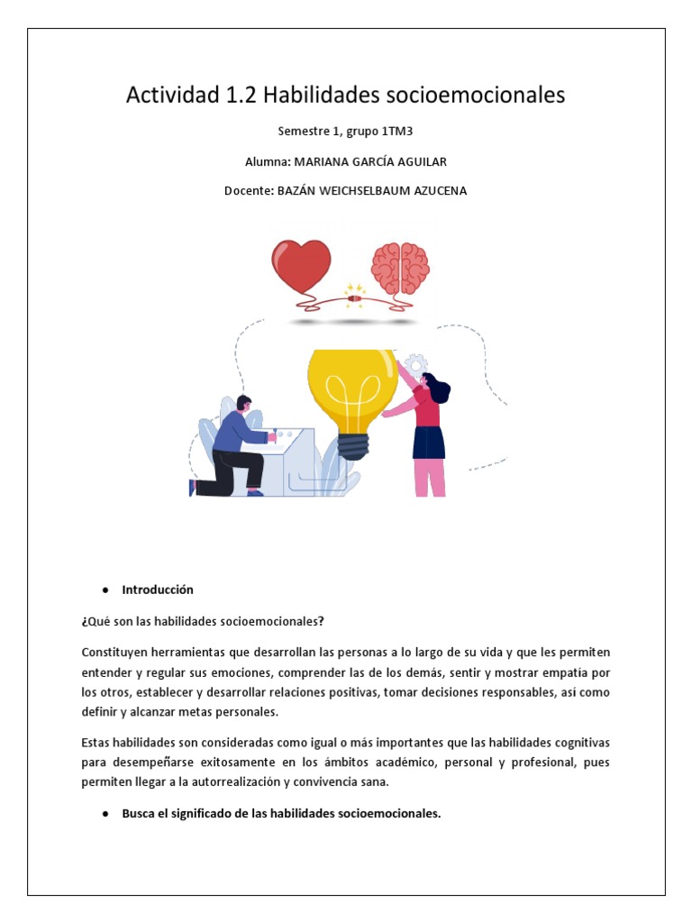 Habilidades Socioemocionales 1TM3 | PDF | Las emociones | Empatía