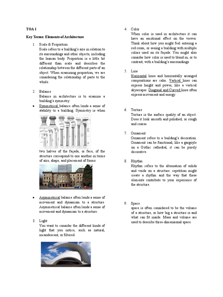 TOA 1 Elements of Architecture | PDF | Symmetry | Color