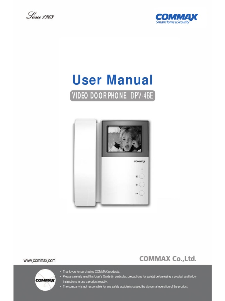 Dpv-4be Commax | PDF | Electrical Connector | Electrical Wiring