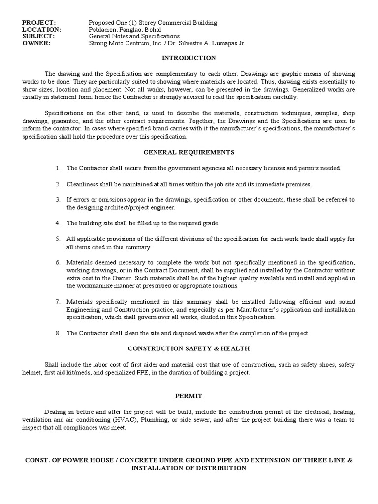 General Specs | Download Free PDF | Specification (Technical Standard ...