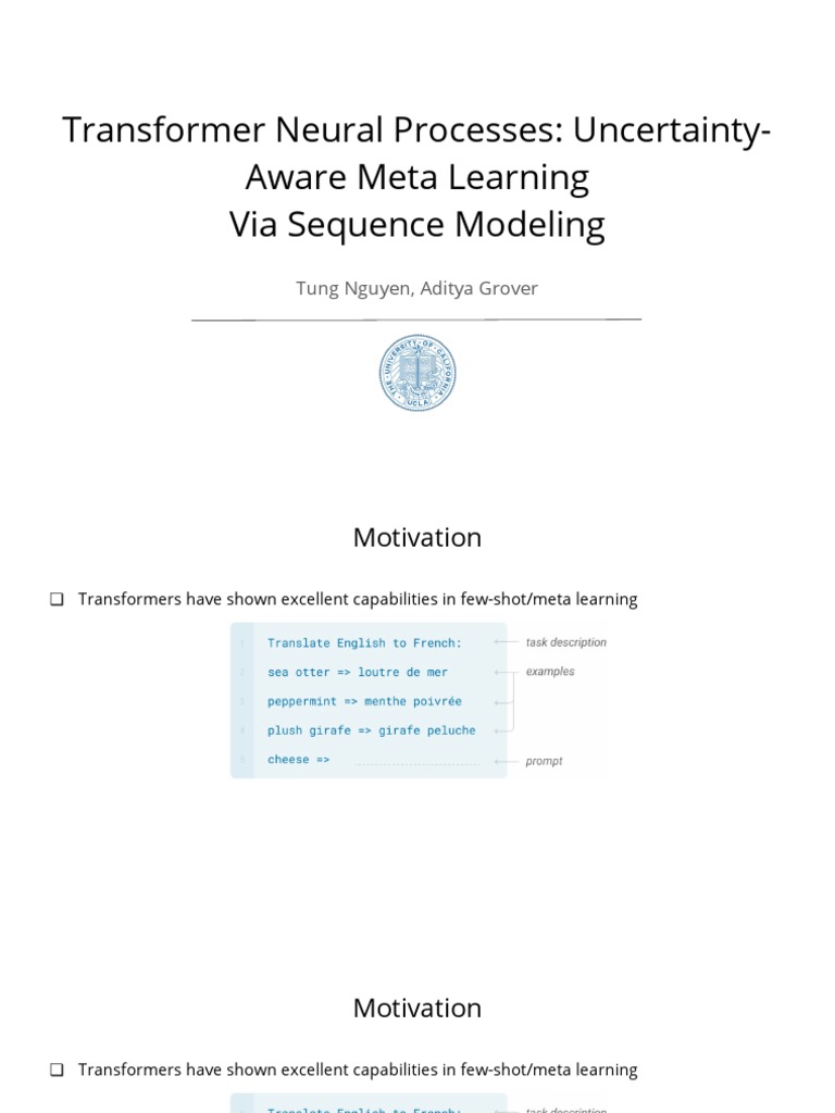 (ICML 2022) Transformer Neural Processes - Uncertainty-Aware Meta Learning Via Sequence Modeling ...