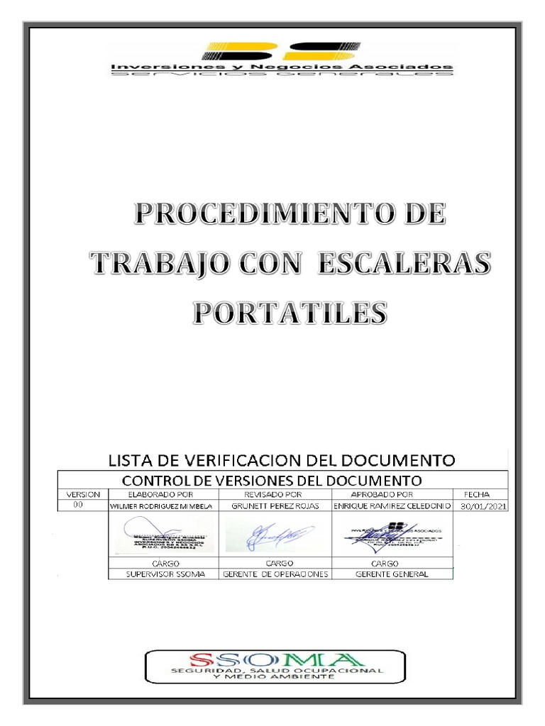 Procedimiento de Escaleras | Descargar gratis PDF | Escalera