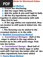 Methods of Cake Making | PDF