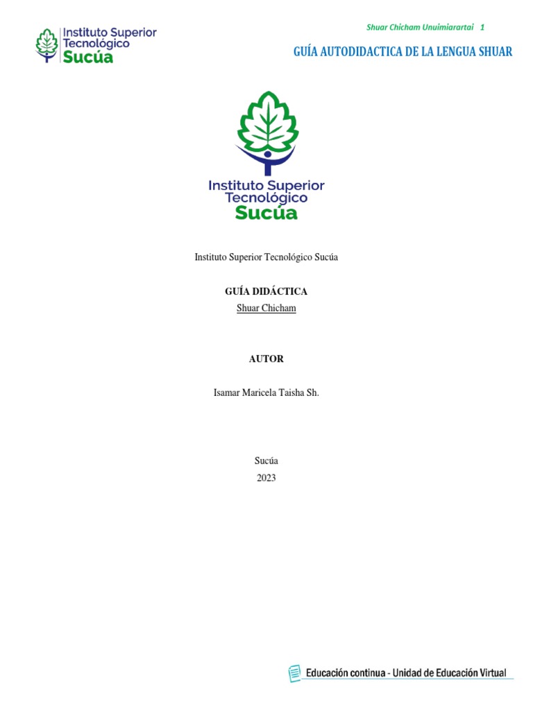 Modulo 1 Shuar Chicham Isamar Taisha | PDF | Vocal | Plural