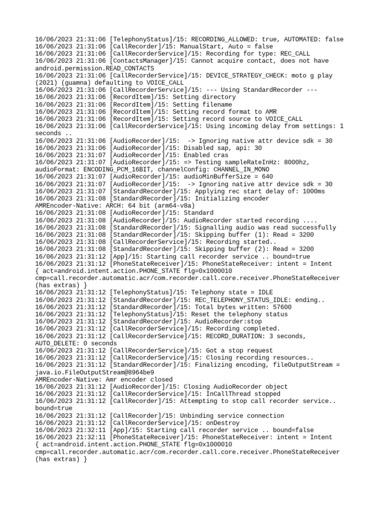 CallRecord Log | PDF