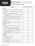 Loading and Unloading Checklist May 2021 | PDF | Personal Protective ...