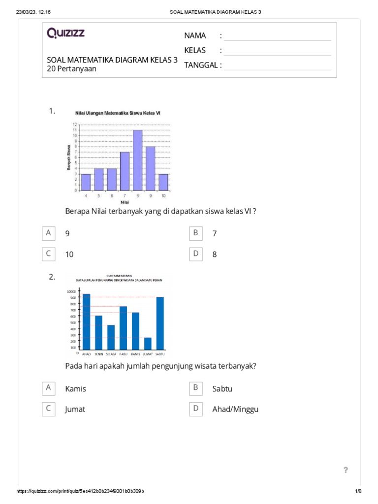Soal Matematika Diagram Kelas 3 | PDF