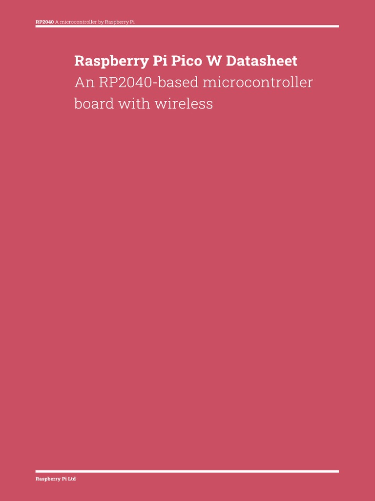 Pico W Datasheet | PDF | Analog To Digital Converter | Power Supply