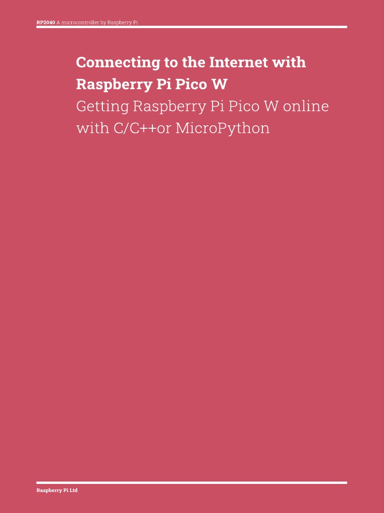 Connecting To The Internet With Pico W | Download Free PDF | Raspberry Pi | Usb