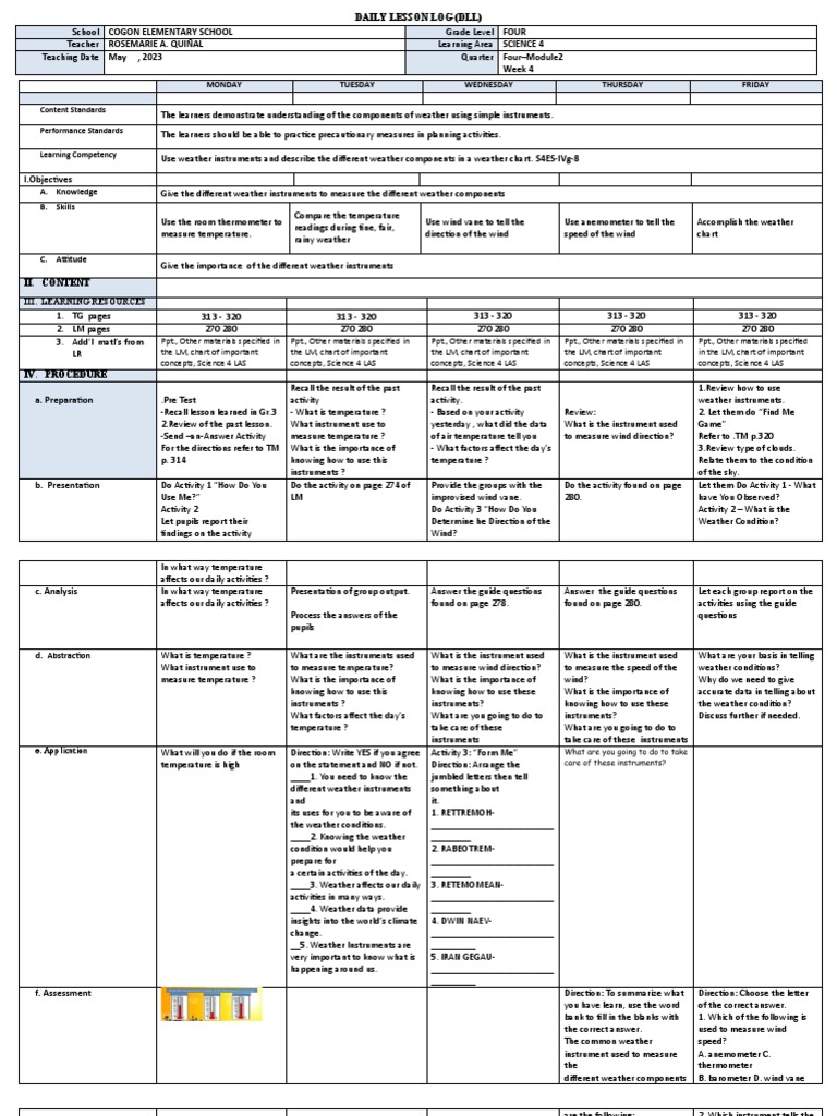 Science 4 Week 4 | PDF