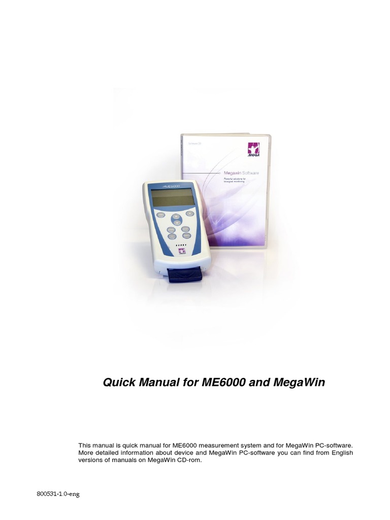 800531-1.0-Eng ME6000 and MegaWin Quick Manual | PDF