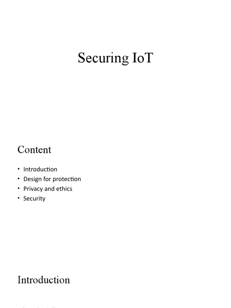 8 - Slide - Securing IoT | PDF | Internet Of Things | Security