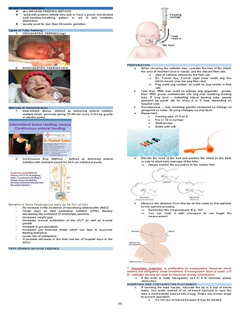 Infant Tube Feeding (1) | PDF