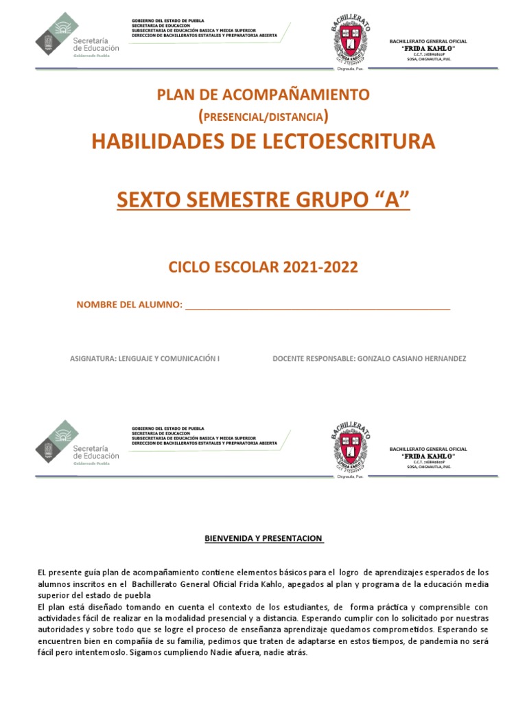 Habilidades de Lectoescritura | PDF | Oración (Lingüística ...