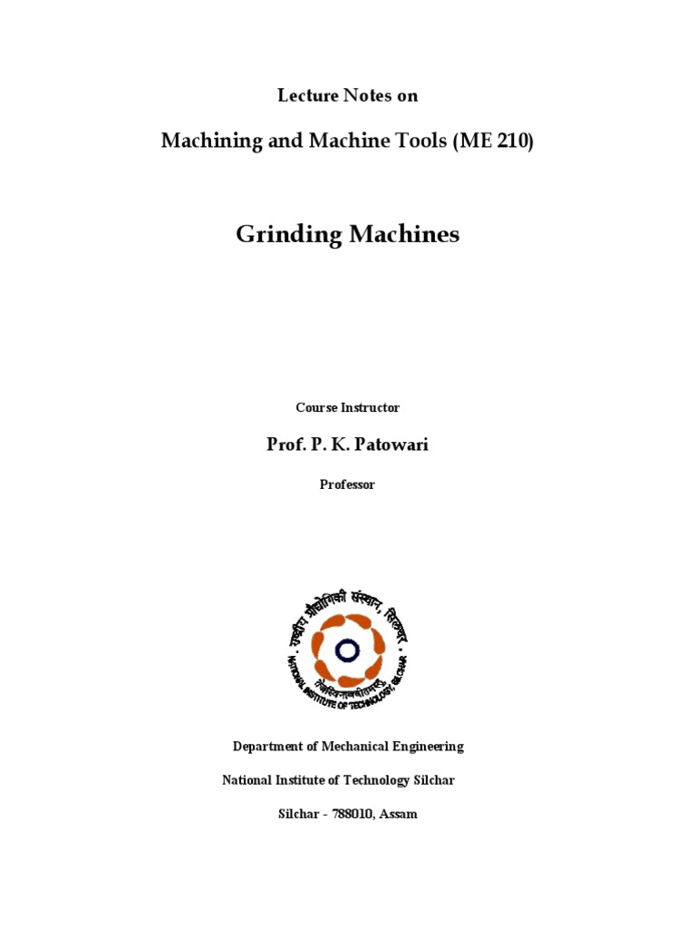 Machining and Tools 8 PDF | PDF | Grinding (Abrasive Cutting) | Tools