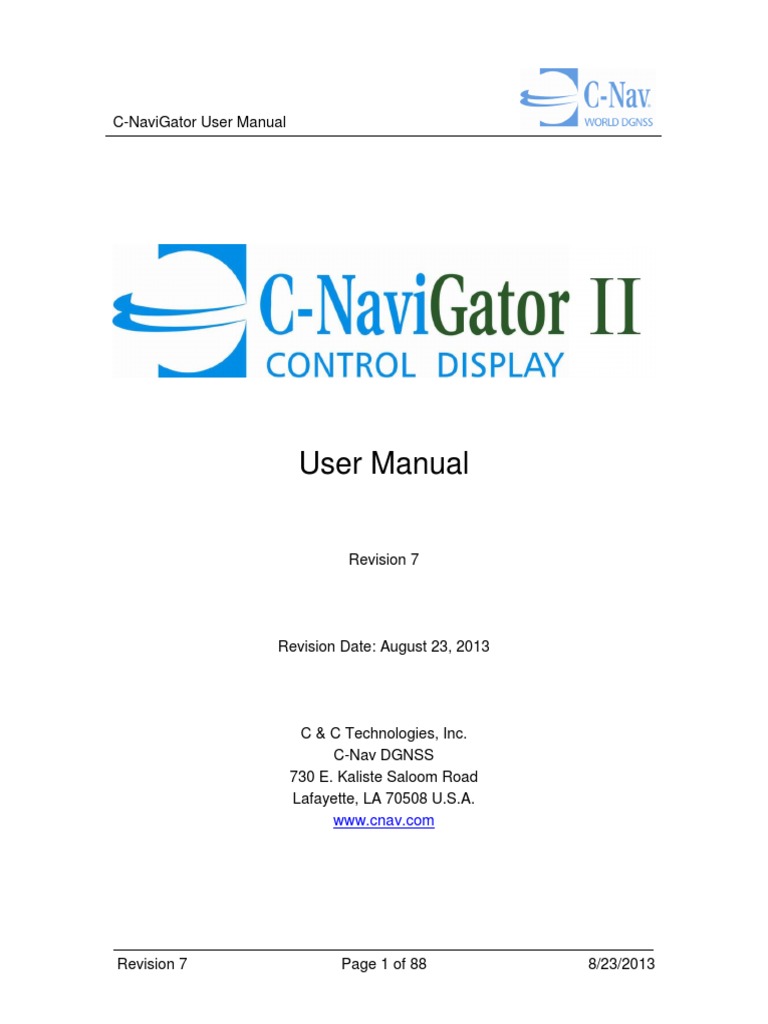 C-NaviGator User Manual v7 Guide | PDF | Menu (Computing) | Computer ...