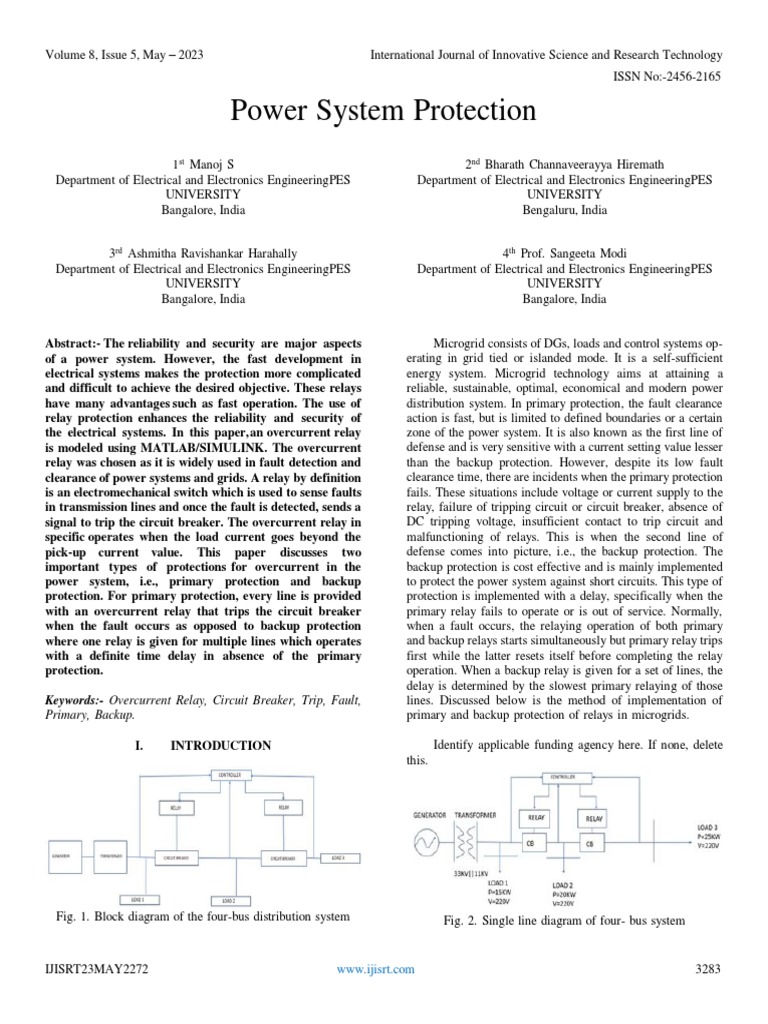 Power System Protection Pdf Relay Electrical Engineering