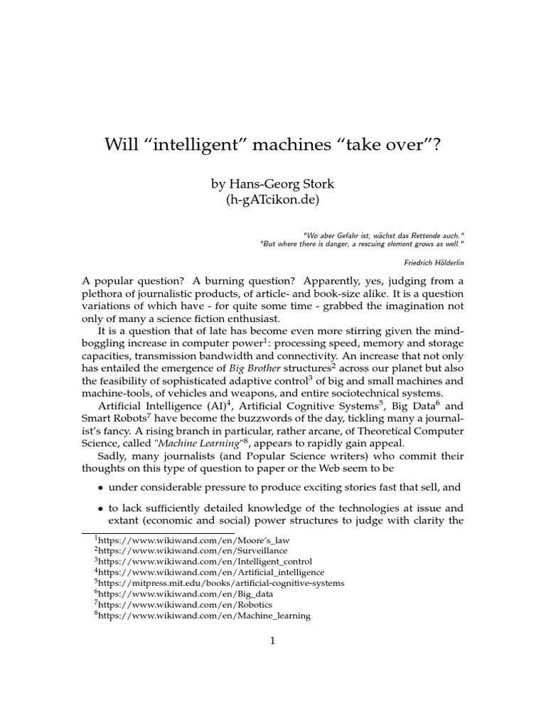 Machines Take Over | PDF | Cognitive Science