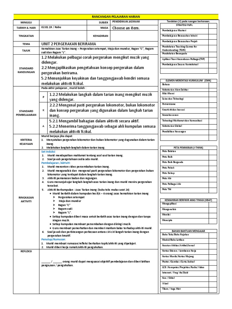 2.0b-PERGERAKAN BERIRAMA-asas tarian inang | PDF