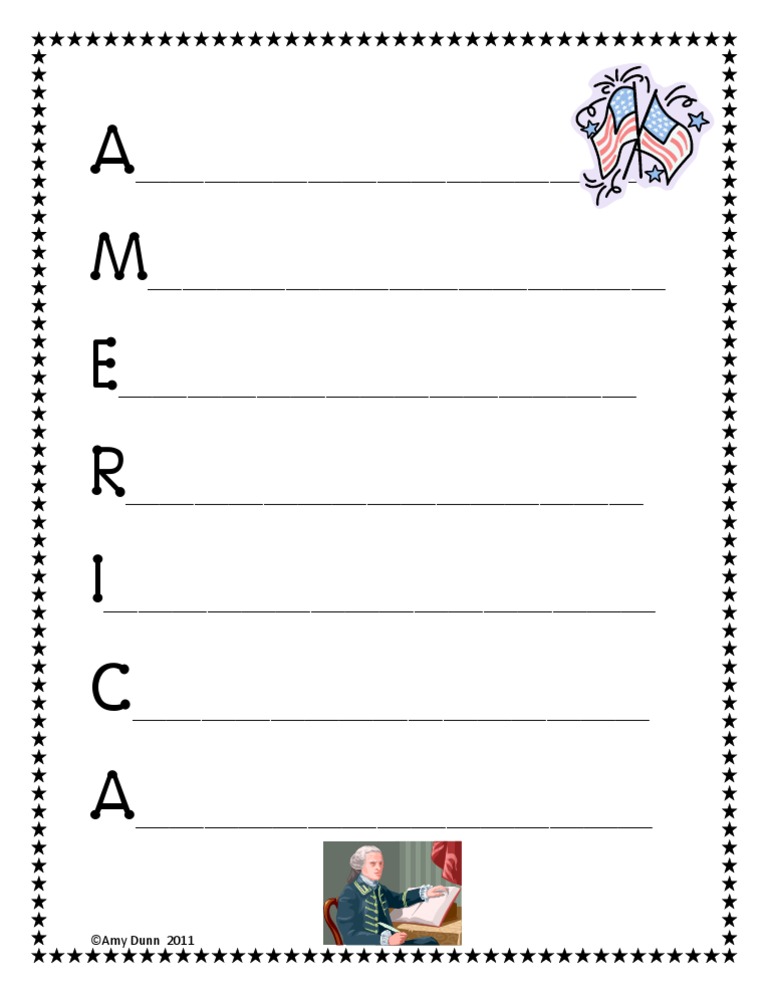 America Acrostic Poem | PDF | Career & Growth | Business