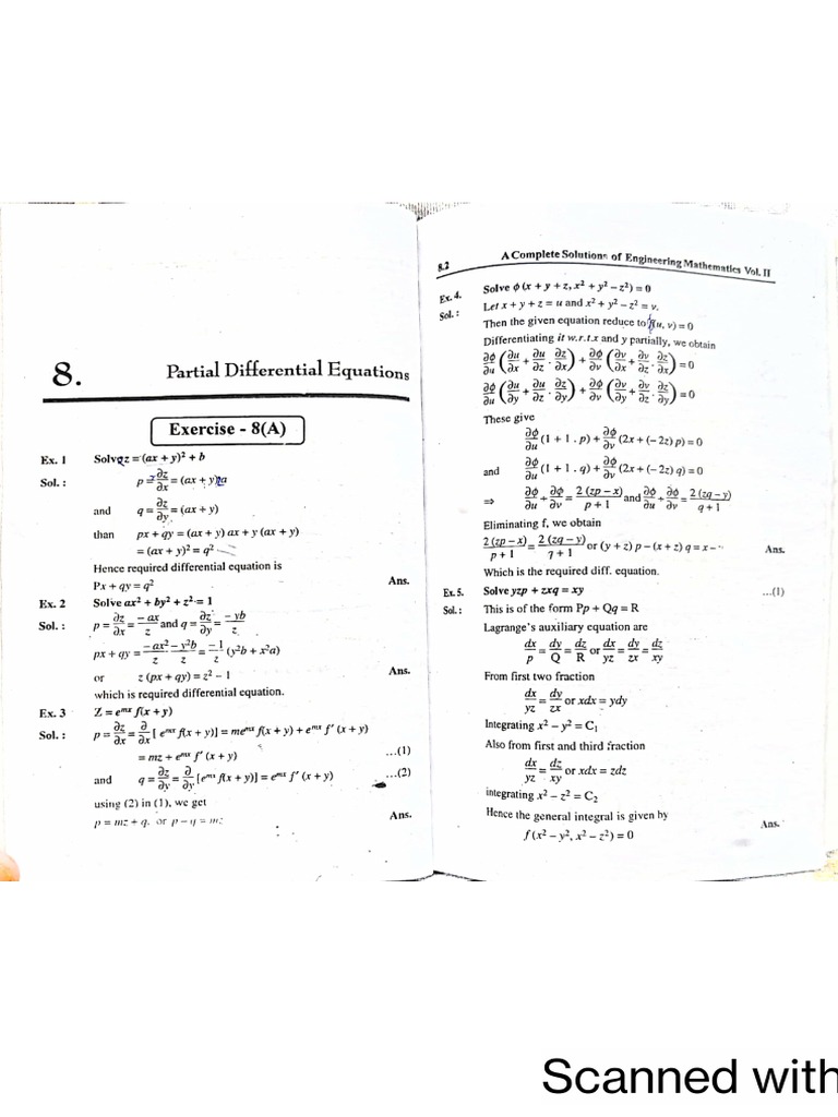 Solution Of Partial Differential Equations Of First Order And First