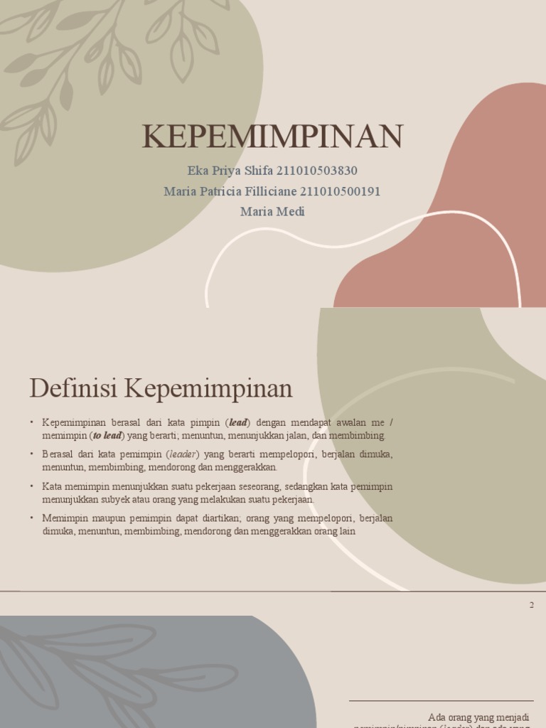 KEPEMIMPINAN Kel 12 | PDF