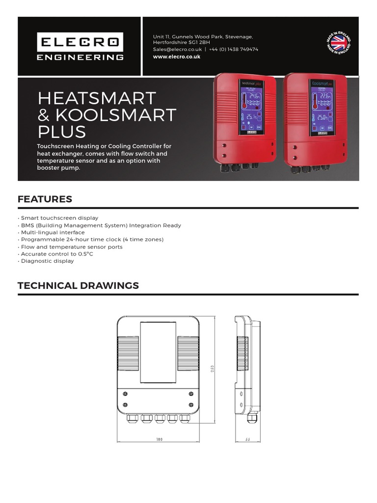 EN-Elecro Heatsmart Plus & Koolsmart Plus Data Sheet | PDF | Building Automation | Applied And ...