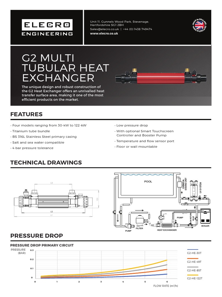 EN-Elecro G2 Multi Tubular Heat Exchanger Data Sheet | PDF | Pipe ...